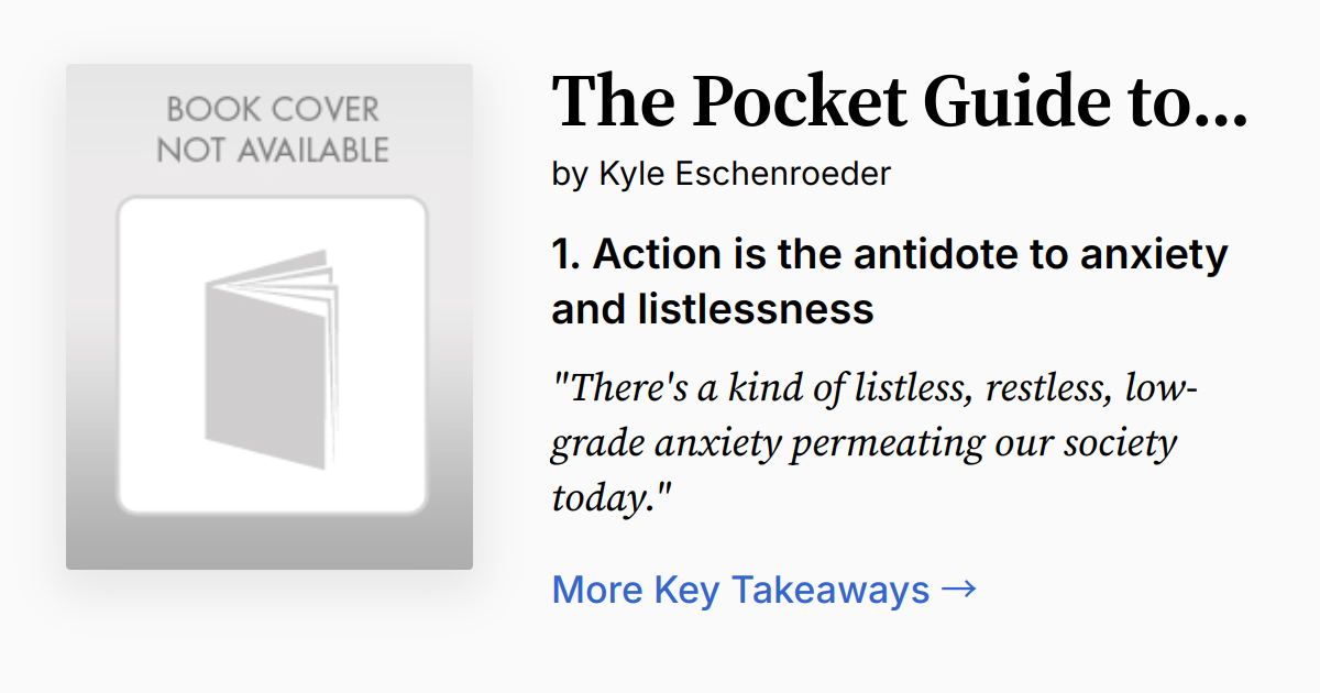 The Pocket Guide to Action | Summary, Audio, Quotes
