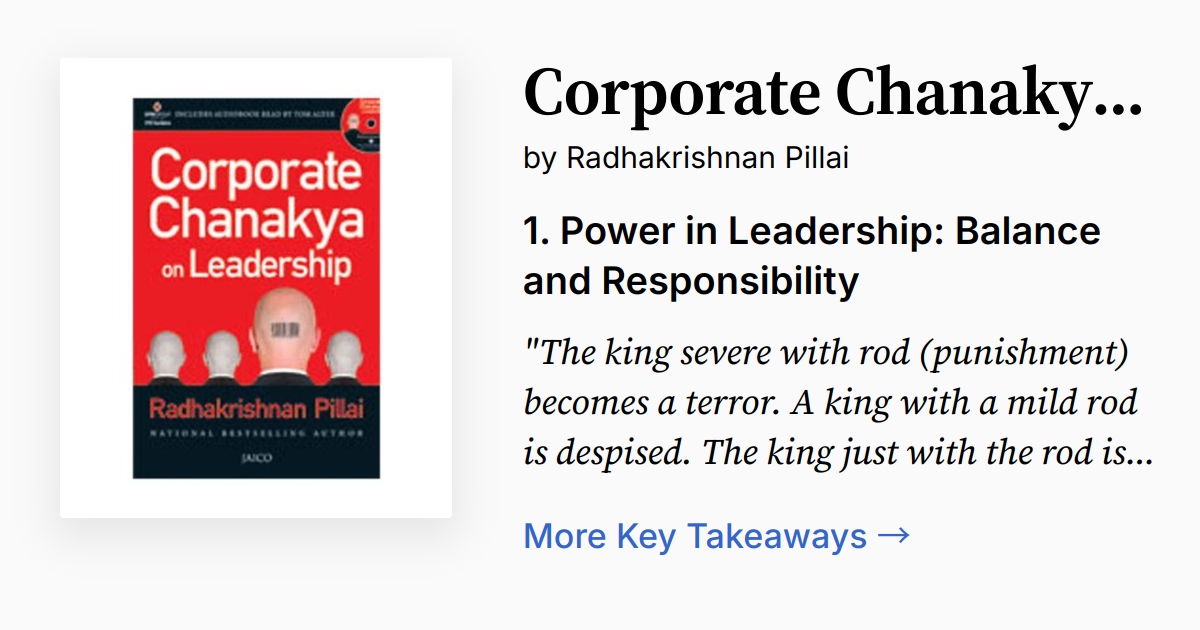 Corporate Chanakya On Management | Summary, Audio, Quotes, FAQ