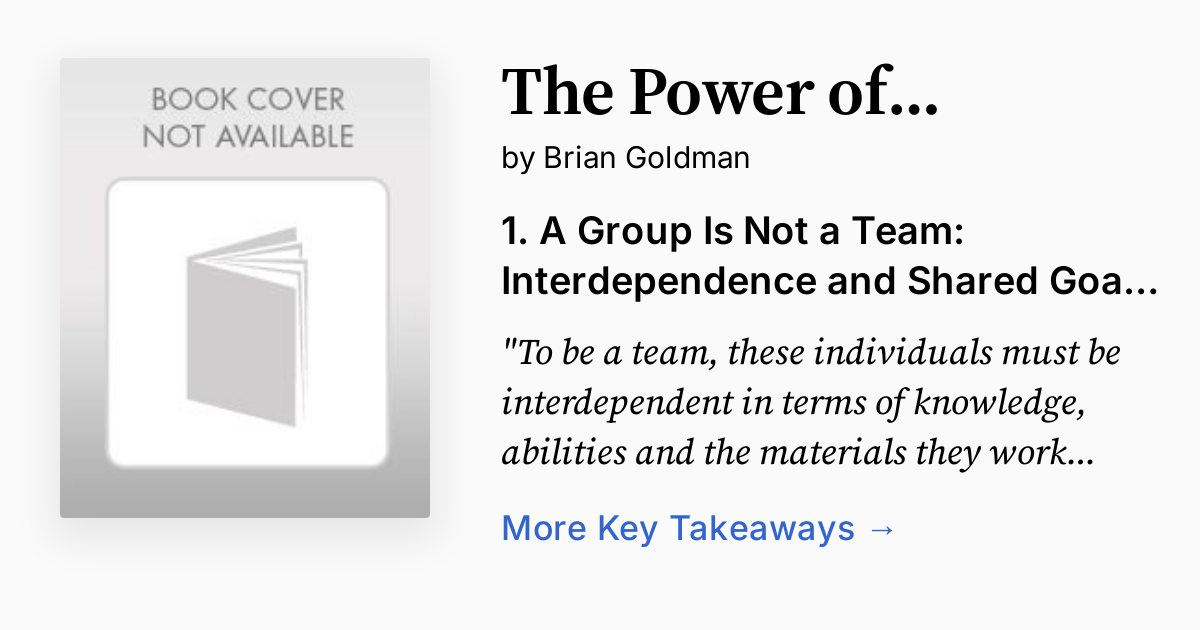 The Power of Teamwork | Summary, Audio, Quotes