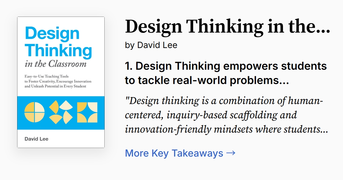 Design Thinking in the Classroom | Summary, Quotes, FAQ, Audio