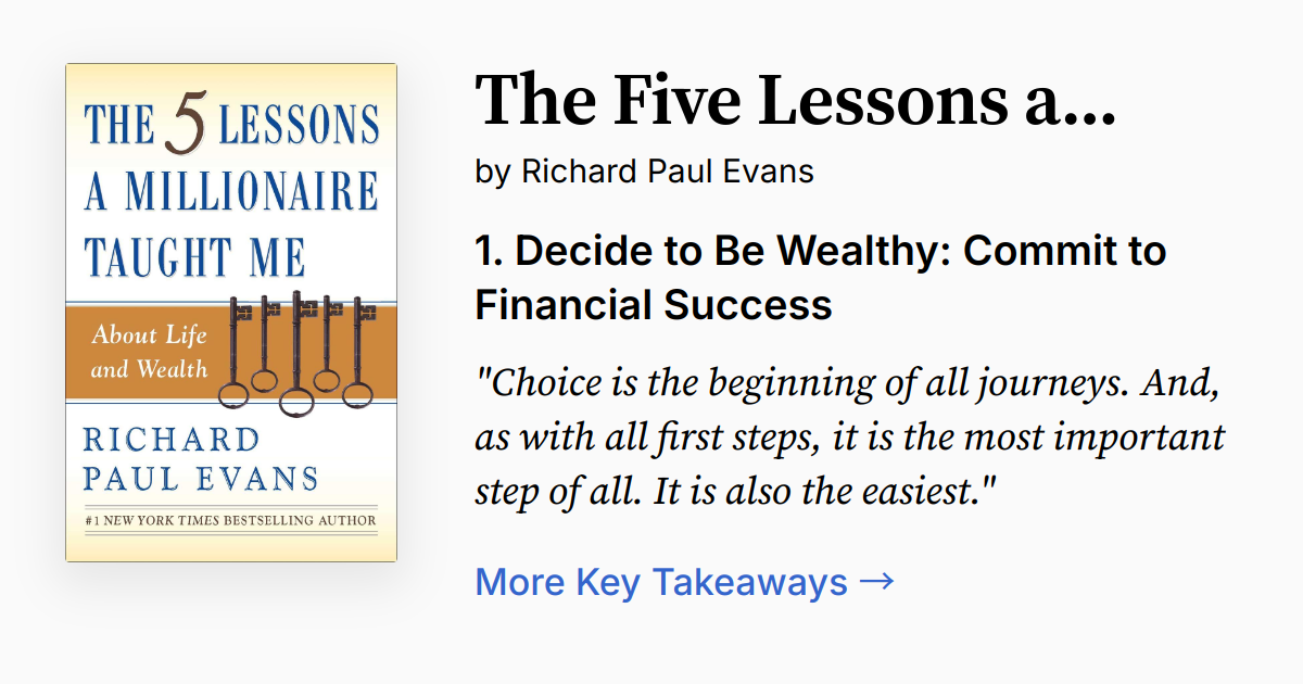 The Five Lessons a Millionaire Taught Me About Life and Wealth ...
