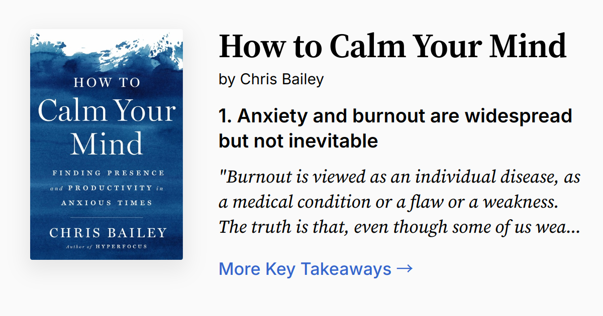 How to Calm Your Mind | Summary, Quotes, FAQ, Audio