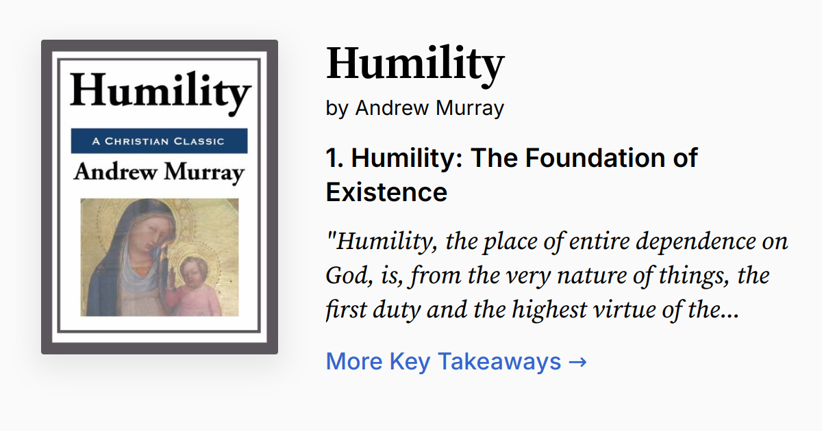 Humility by Andrew Murray | Summary, Quotes, FAQ, Audio