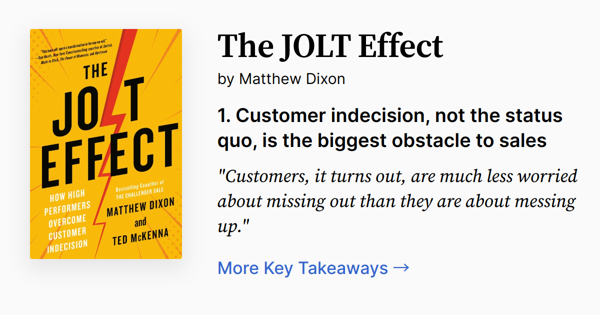 The JOLT Effect | Summary, Quotes, FAQ, Audio