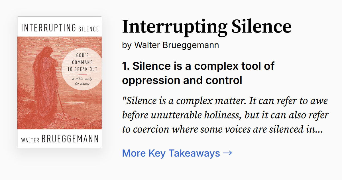 Interrupting Silence | Summary, Audio, Quotes, FAQ