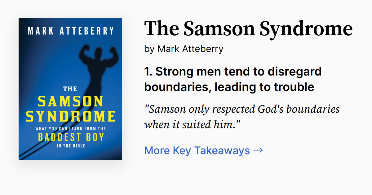 Samson Syndrome | Summary, Quotes, FAQ, Audio