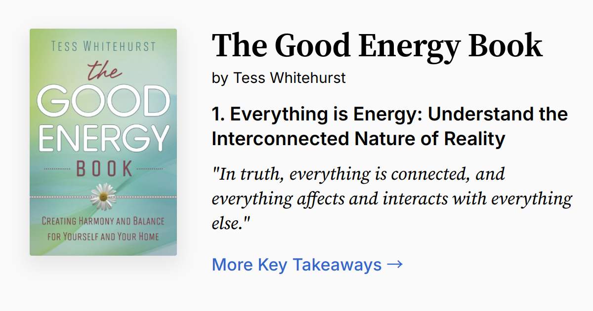 The Good Energy Book | Summary, Audio, Quotes, FAQ
