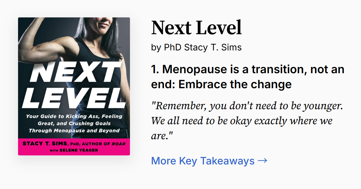 Next Level by Stacy T. Sims | Summary, Audio, Quotes, FAQ