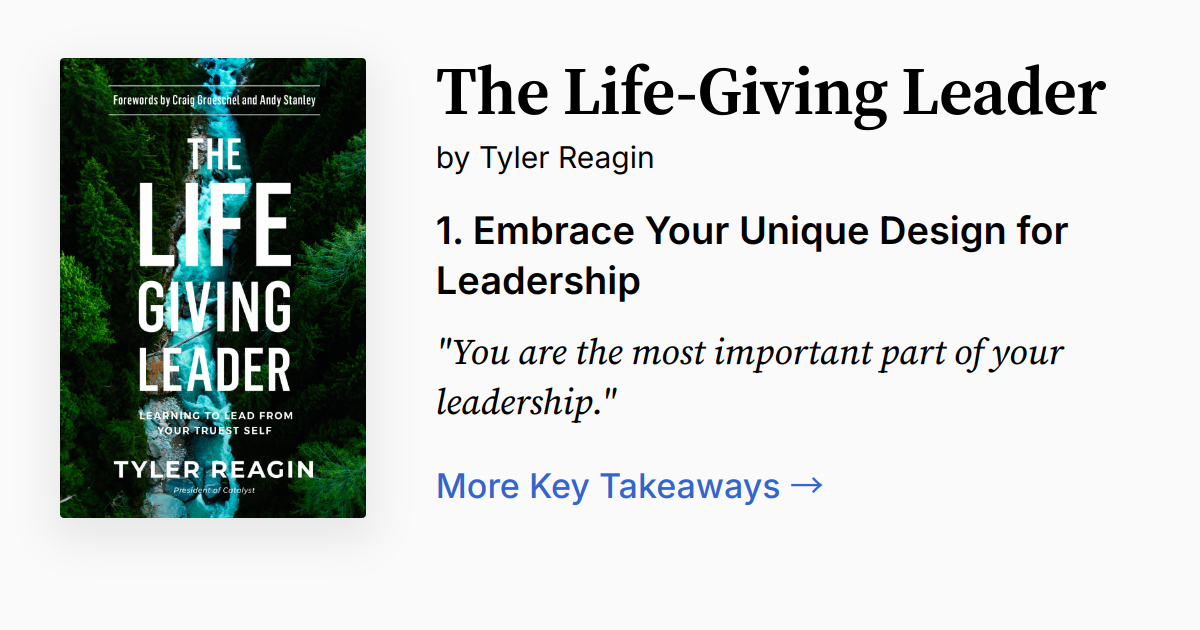 The Life-Giving Leader | Summary, Audio, Quotes
