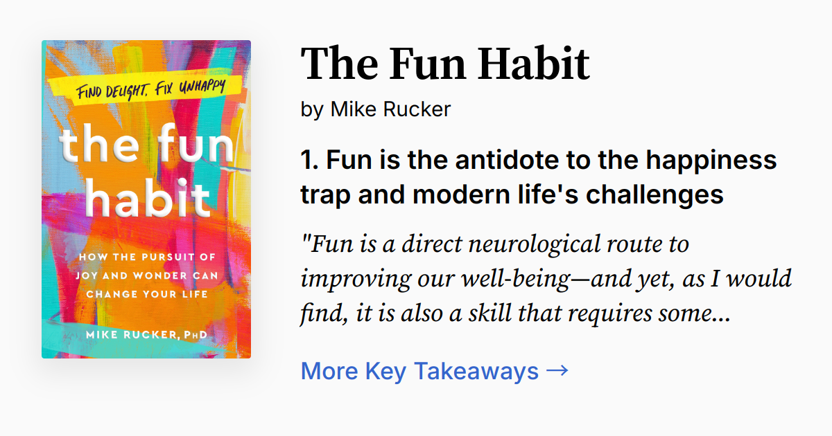 The Fun Habit by Mike Rucker | Summary, Quotes, FAQ, Audio