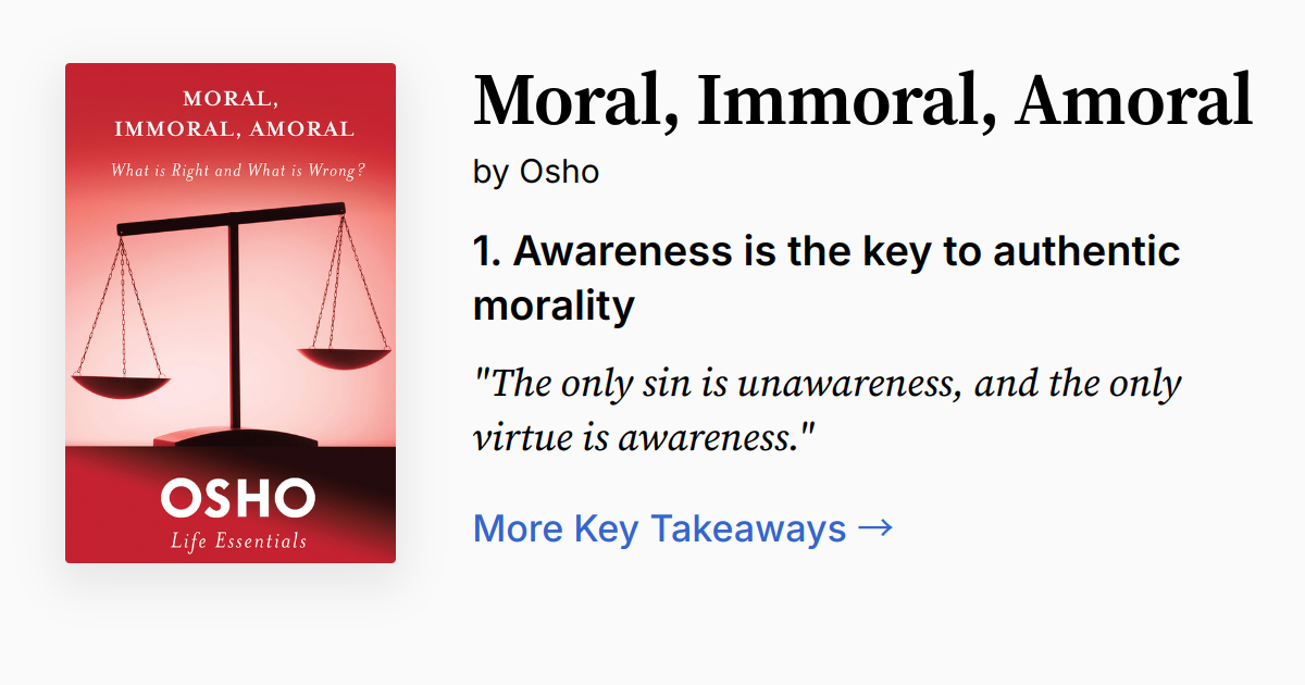 Moral, Immoral, Amoral | Summary, Audio, Quotes, FAQ