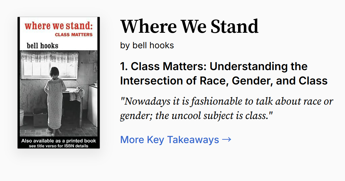 Where We Stand by bell hooks | Summary, Audio, Quotes, FAQ