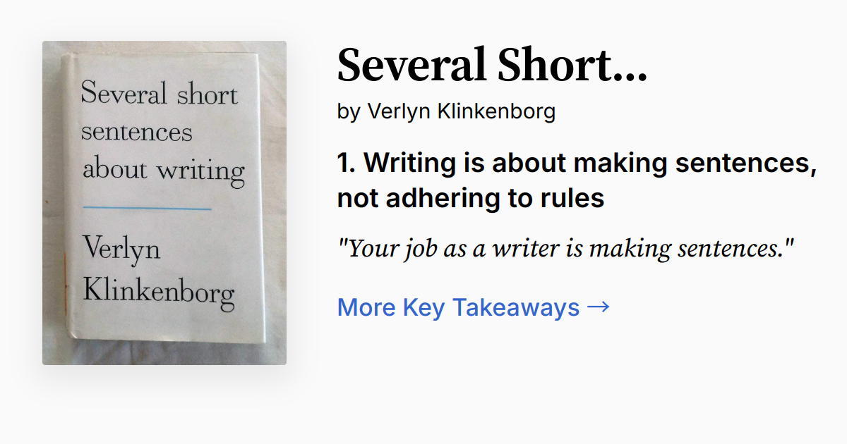 Several Short Sentences About Writing | Summary, Audio, Quotes, FAQ