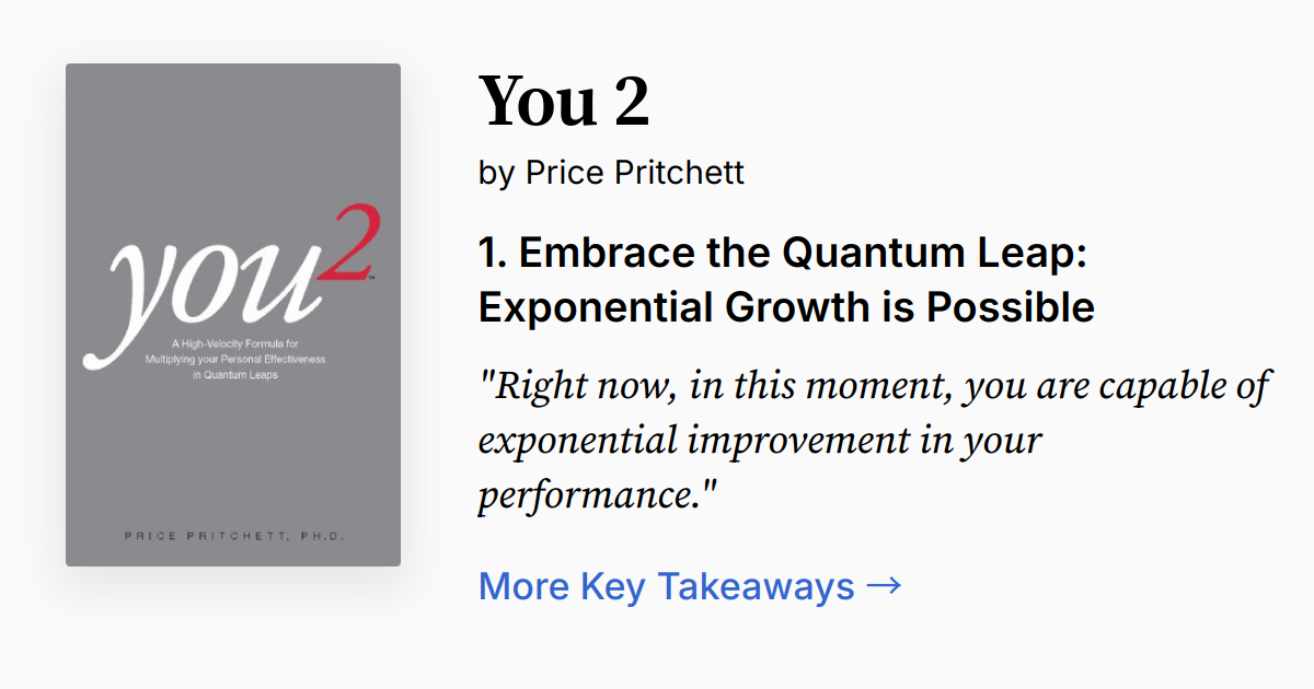 You 2 by Price Pritchett | Summary, Quotes, FAQ, Audio