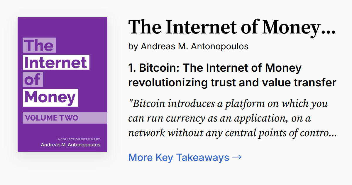 The Internet of Money, Volume Two | Summary, Audio, Quotes, FAQ