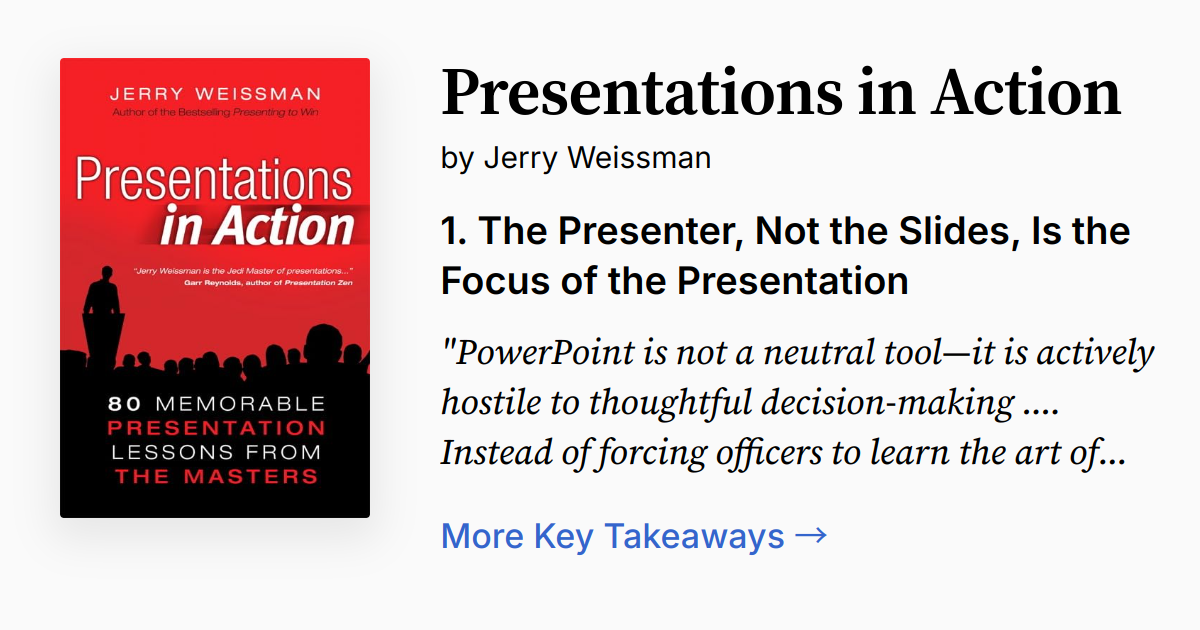 Presentations in Action | Resumen, Quotes, Audio