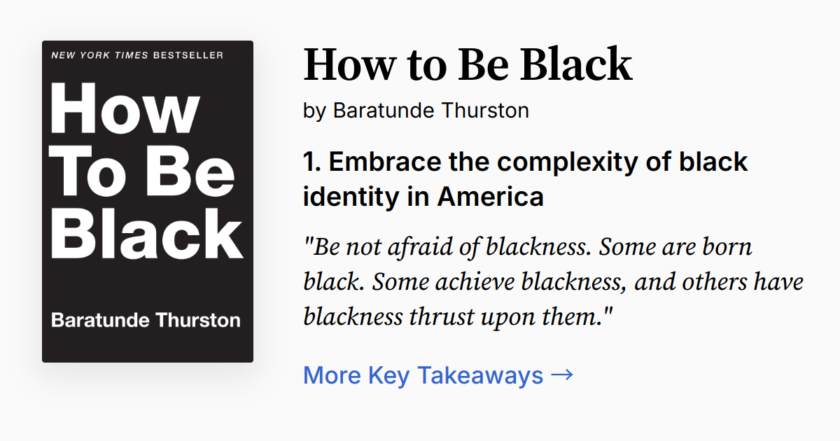 How to Be Black | Summary, Audio, Quotes, FAQ