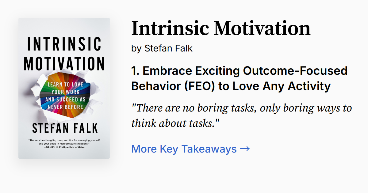 Intrinsic Motivation | Summary, Audio, Quotes, FAQ