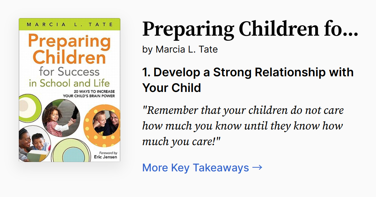 Preparing Children for Success in School and Life | Summary, Quotes, Audio