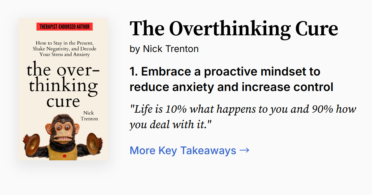 The Overthinking Cure | Summary, Audio, Quotes, FAQ