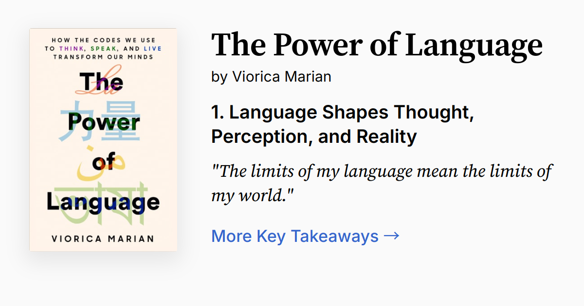 The Power of Language | Summary, Audio, Quotes, FAQ