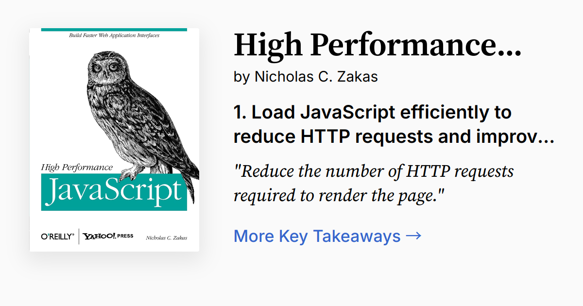 High Performance JavaScript | Summary, Quotes, FAQ, Audio