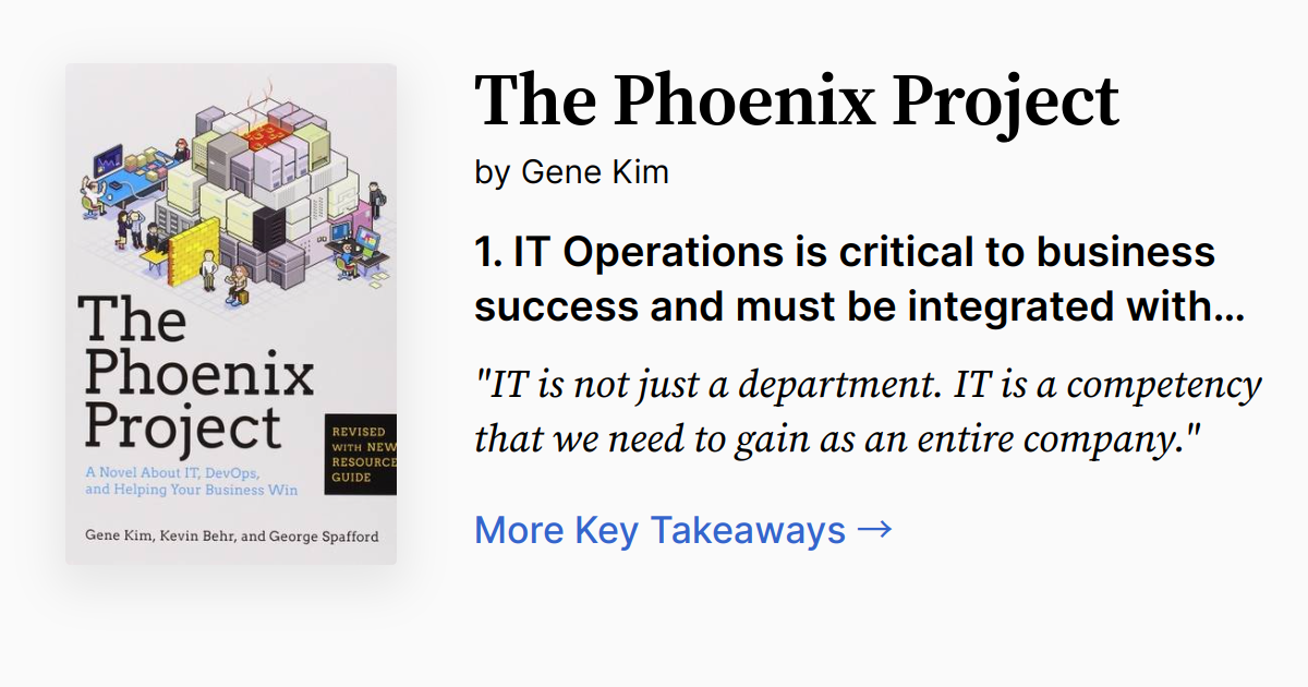 The Phoenix Project | Summary, Quotes, FAQ, Audio