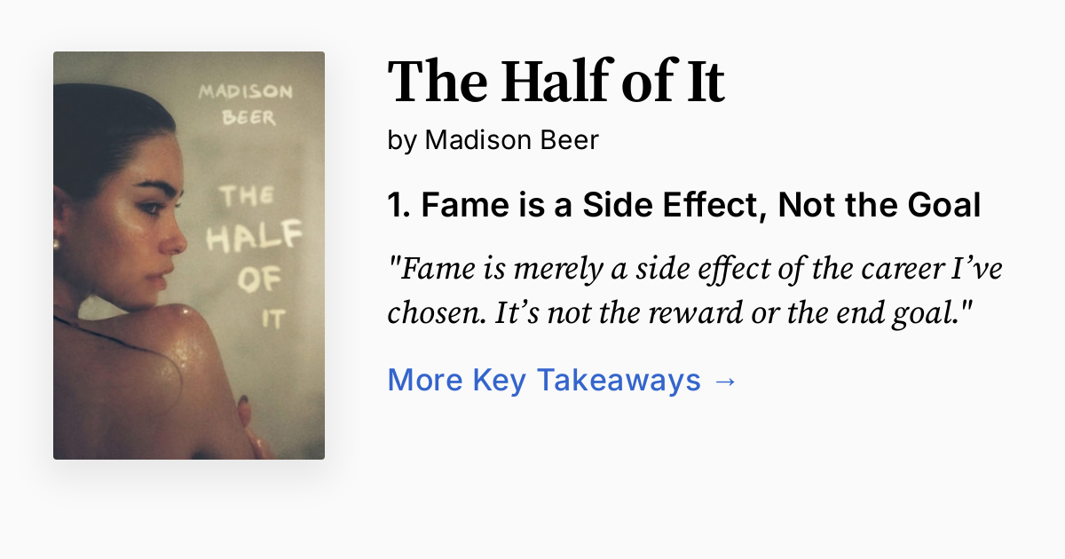 The Half of It by Madison Beer | Summary, Audio, Quotes, FAQ