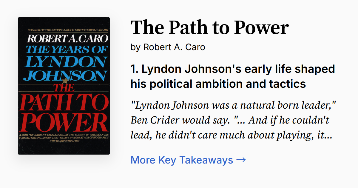 The Path to Power | Summary, Audio, Quotes, FAQ