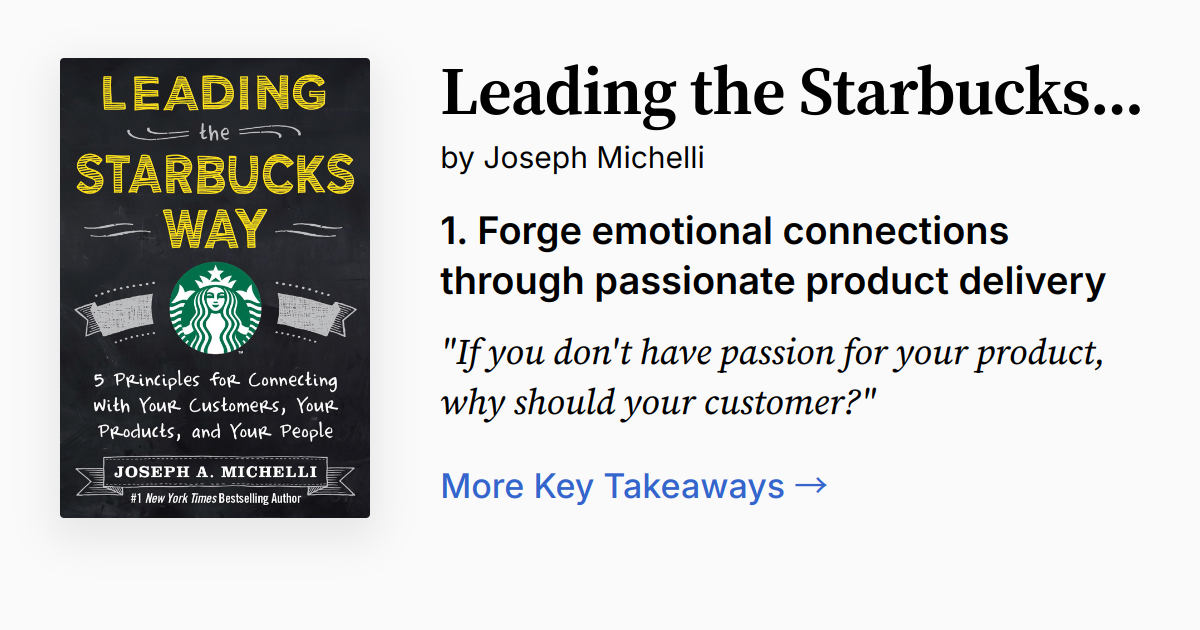 Leading the Starbucks Way | Summary, Audio, Quotes