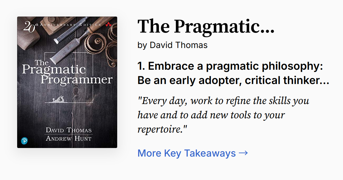 The Pragmatic Programmer | Summary, Quotes, FAQ, Audio