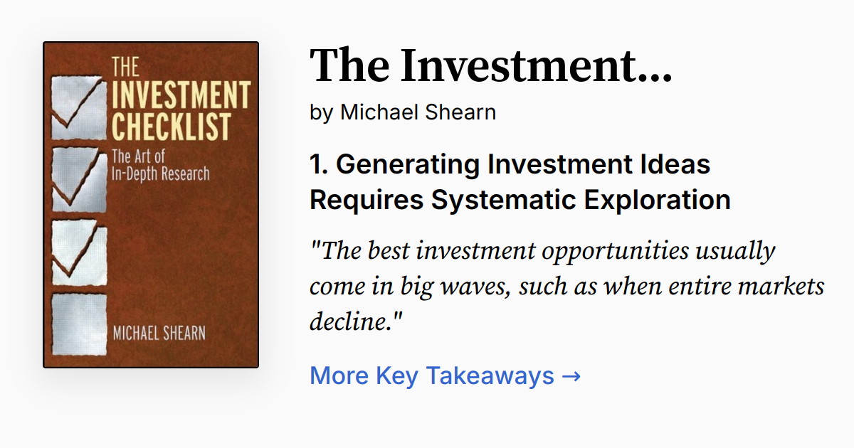 The Investment Checklist | Summary, Audio, Quotes, FAQ