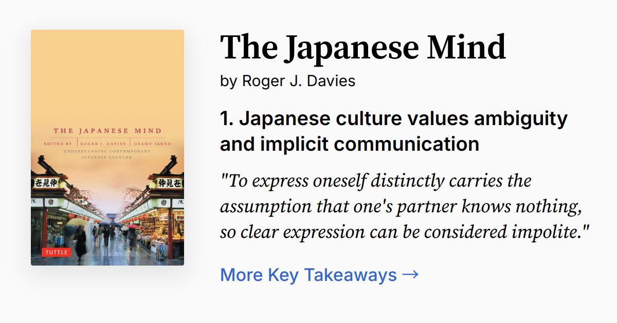 The Japanese Mind | Summary, Audio, Quotes, FAQ