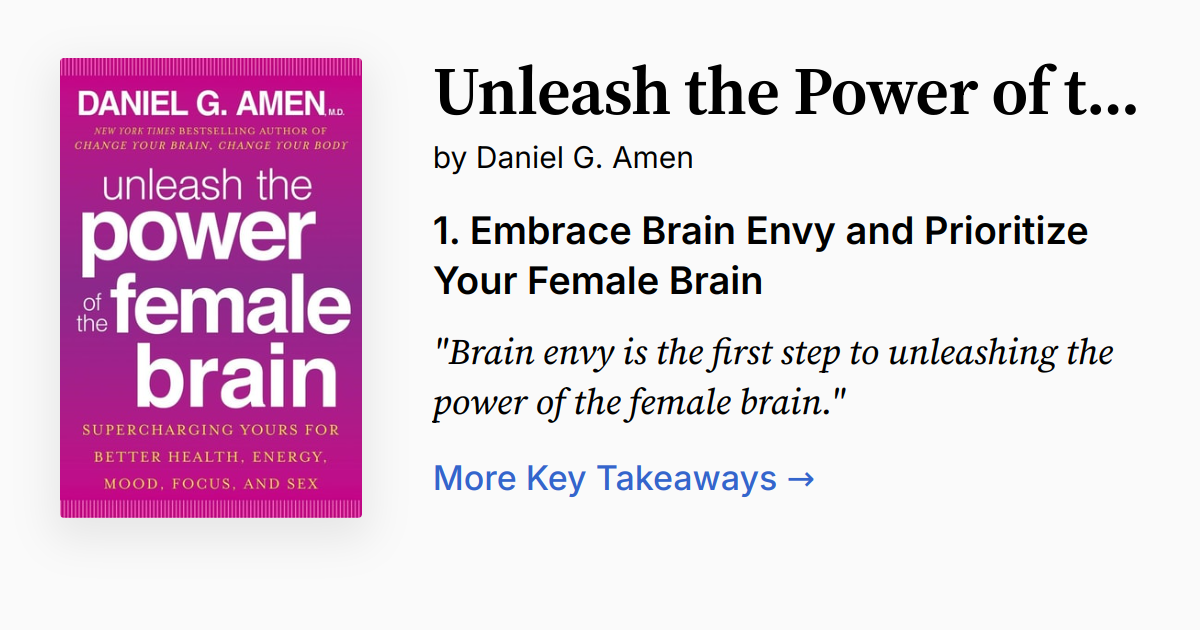 Unleash the Power of the Female Brain | Summary, Quotes, FAQ, Audio