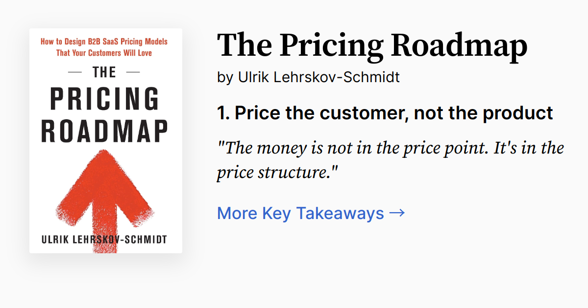 The Pricing Roadmap | Summary, Audio, Quotes, FAQ