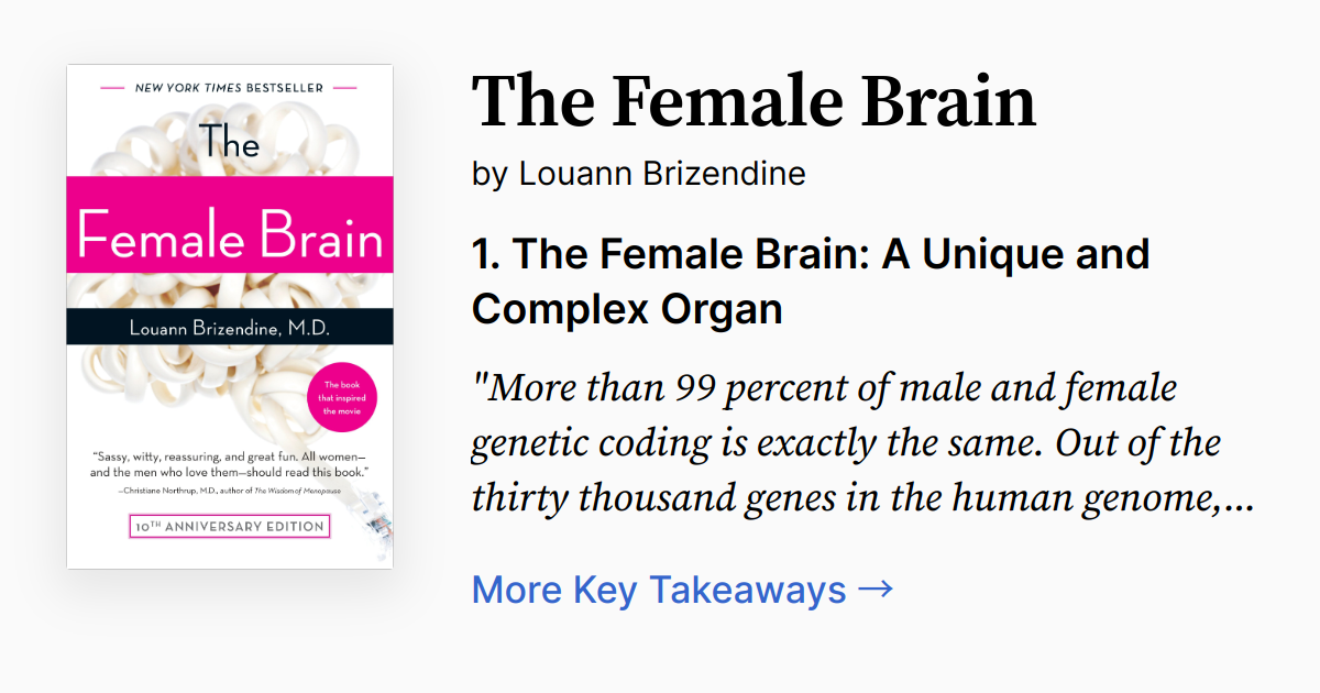 The Female Brain | Summary, Audio, Quotes, FAQ