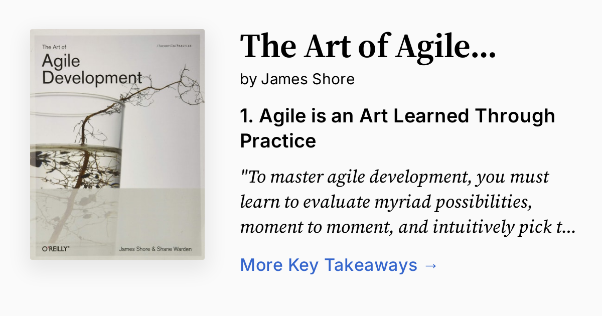 The Art of Agile Development | Summary, Audio, Quotes