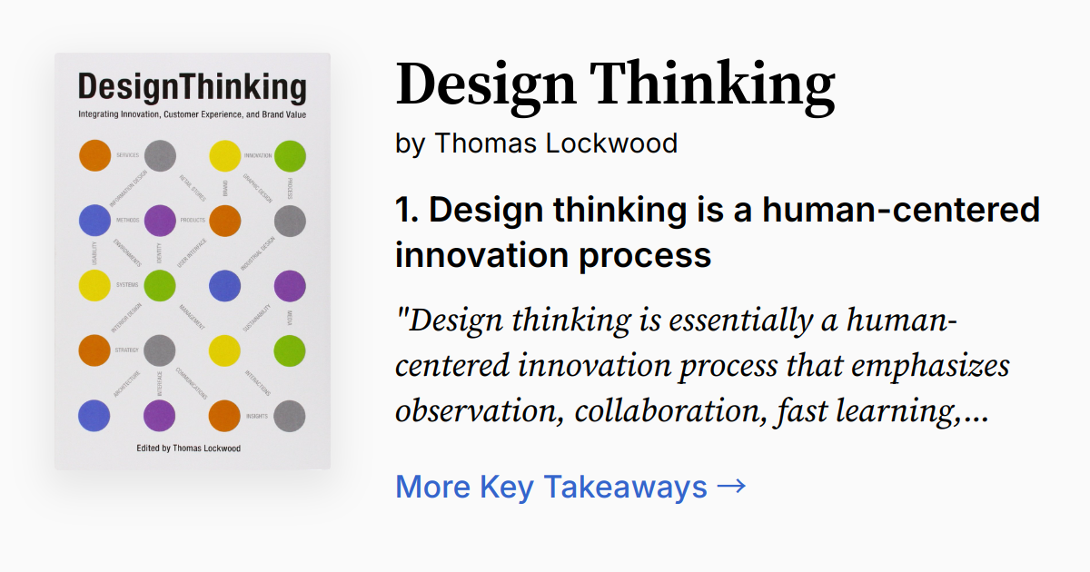 Design Thinking | Summary, Audio, Quotes, FAQ