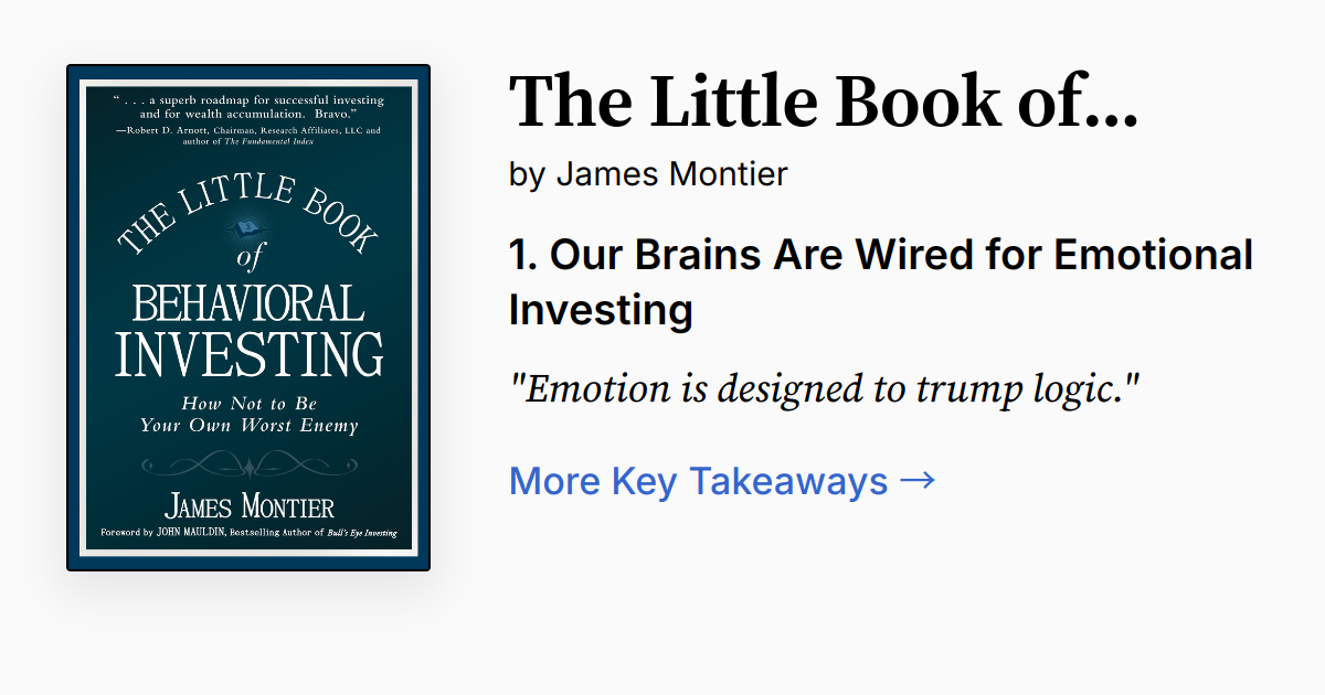 The Little Book of Behavioral Investing | Resumen, Audio, Quotes, FAQ