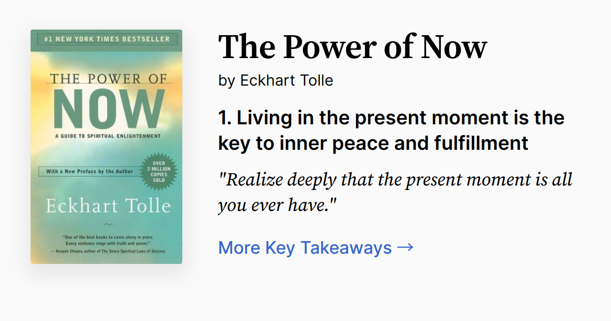 The Power of Now | 摘要, Audio, Quotes, FAQ