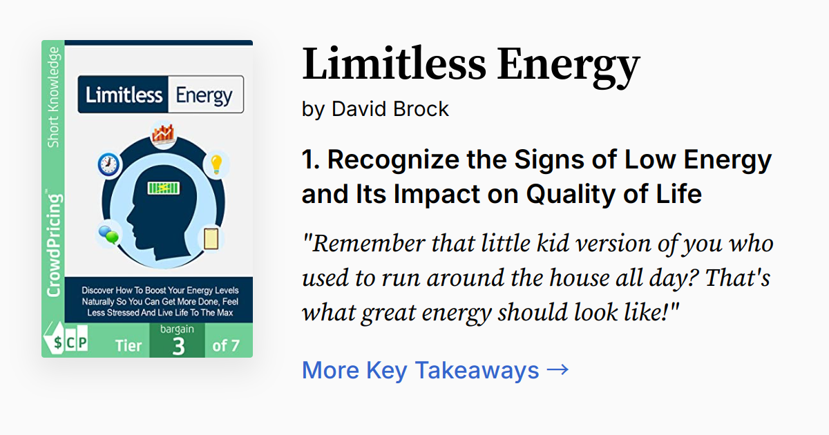 Limitless Energy | Summary, Audio, Quotes
