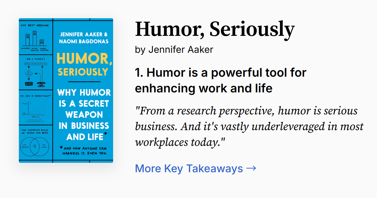 Humor, Seriously | Resumen, Audio, Quotes, FAQ
