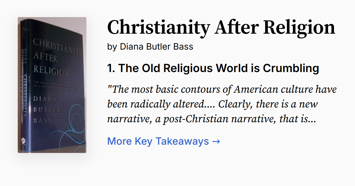 Christianity After Religion | Summary, Audio, Quotes, FAQ