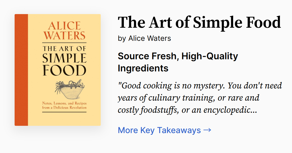 The Art of Simple Food | Summary, Quotes, FAQ, Audio