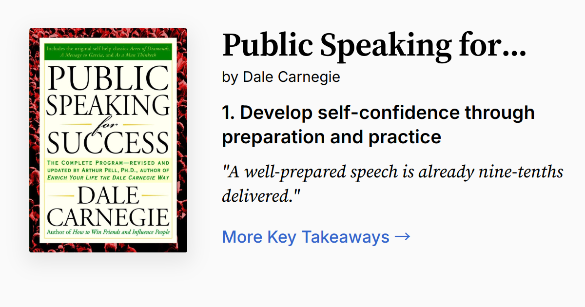 Public Speaking for Success | Summary, Audio, Quotes, FAQ