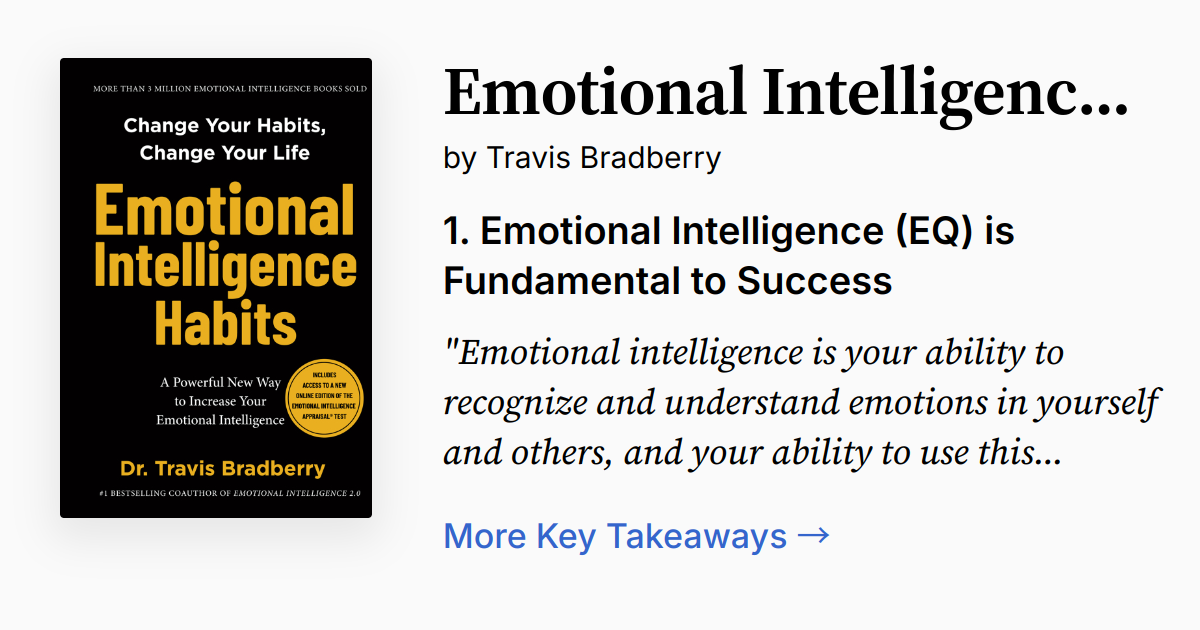 Emotional Intelligence 2.0 | Summary, Quotes, FAQ, Audio