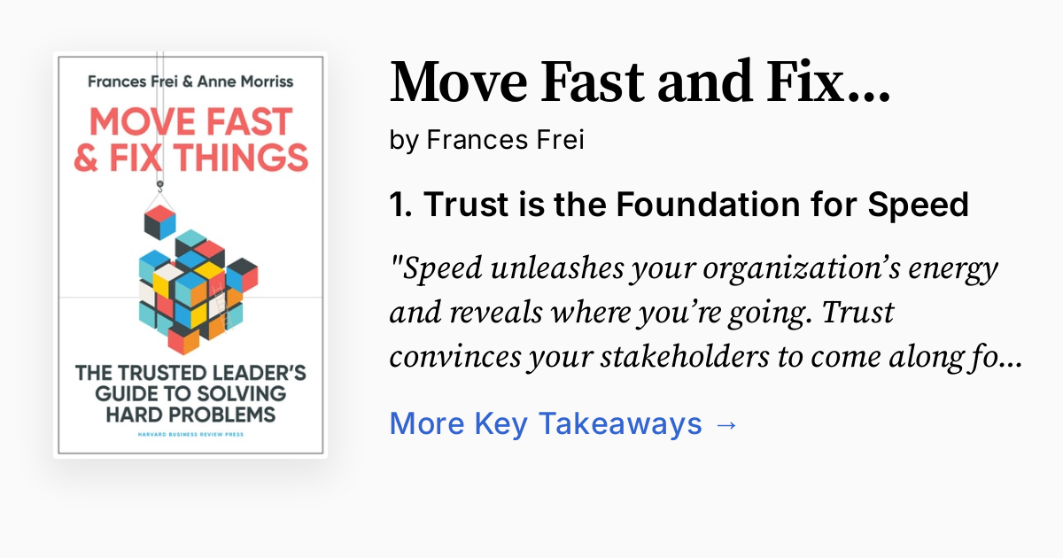 Move Fast and Fix Things | Summary, Quotes, FAQ, Audio
