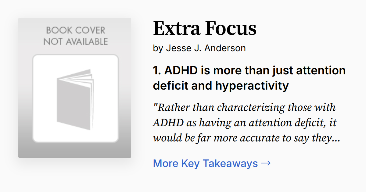Extra Focus by Jesse J. Anderson | Summary, Audio, Quotes, FAQ