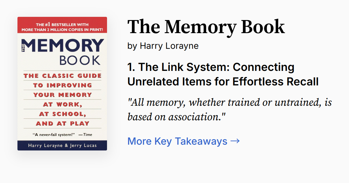 The Memory Book | Summary, Quotes, FAQ, Audio