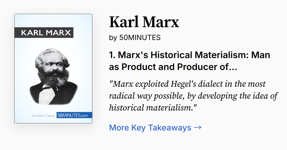 Karl Marx by 50Minutes | Summary, Audio, Quotes